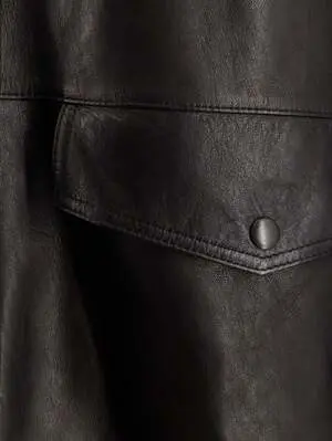 TONYWACK Long Padded Leather Jacket
