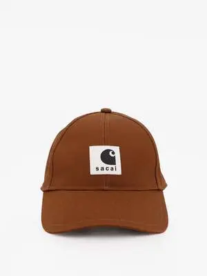 SACAI X CARHARTT WIP Duck Cotton Baseball Cap - Brown