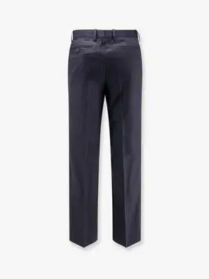 TONYWACK Wool Blend Pinstriped Wide Leg Trousers