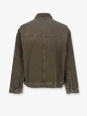 REPRESENT Denim Jacket With Distressed Effect - Brown