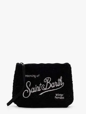 MC2 SAINT BARTH Aline Tweed Clutch - Black