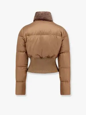 Fendi Technical Fabric And Shearling Down Jacket