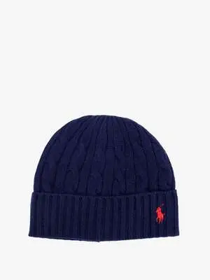 Polo Ralph Lauren Wool Blend Cable Knit Beanie - Blue