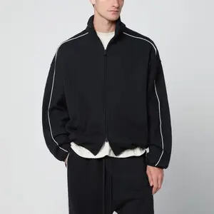 Fear Of God Zip Sweatshirt With Embroidered Logo - Black