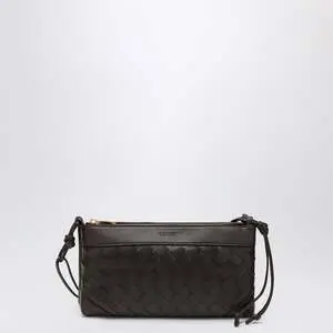 Bottega Veneta Double Patch Leather And Intrecciato Bag - Brown