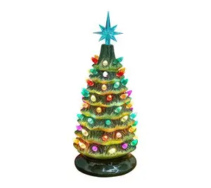 JOYFY 15' Ceramic Christmas Tree With Star Topp Er - One-color
