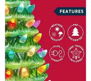 JOYFY 15' Ceramic Christmas Tree With Star Topp Er