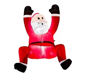 JOYFY 6ft Hanging Christmas Inflatable Climbing Santa - One-color