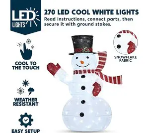 JOYFY 3pc 3d Christmas Snowman Yard Light Decor Ation