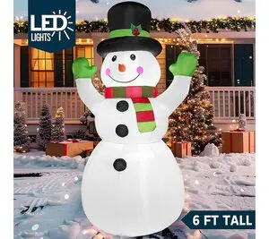 JOYFY 6ft Tall Christmas Inflatable Snowman