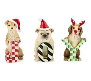 MACKENZIE-CHILDS Check It Out Joy Dog Figurine Set - One-color