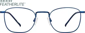 Zenni Square Titanium Full Rim Frame Glasses - Blue