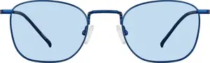Zenni Square Titanium Full Rim Frame Glasses - Blue