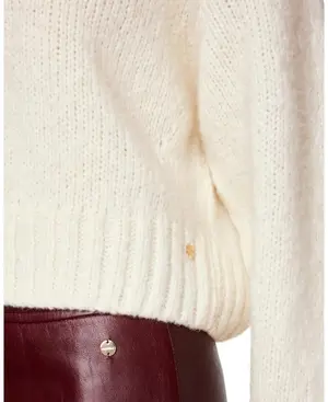 MARC CAIN Cozy Jumper Knitted In Germany - Off-white