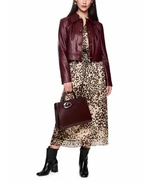 MARC CAIN Maxi Dress With Leopard Print