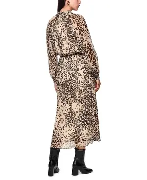 MARC CAIN Maxi Dress With Leopard Print