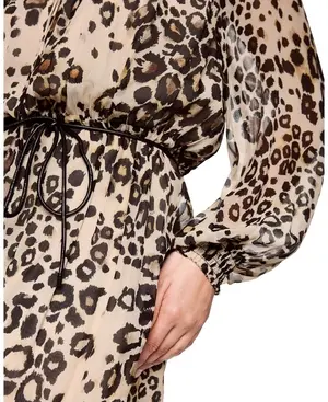MARC CAIN Maxi Dress With Leopard Print