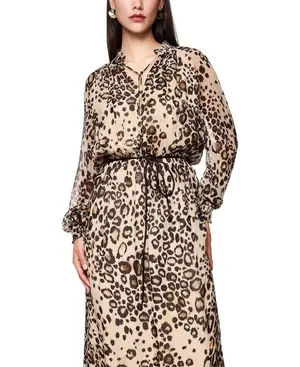MARC CAIN Maxi Dress With Leopard Print