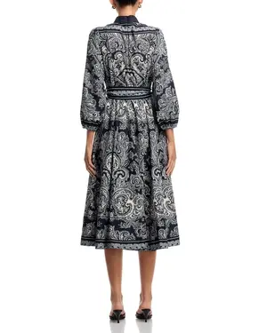 NANCY YANG Paisley Print Dress