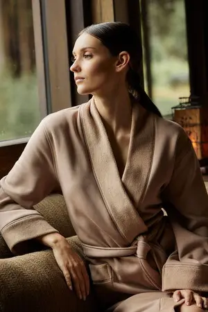 Natori Nova Cozy Brushed Knit Dream Robe - Neutral