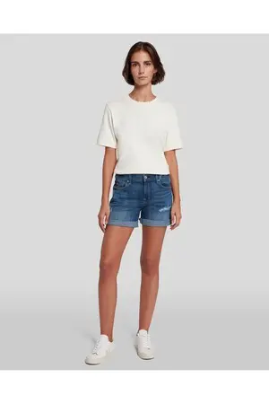 7 For All Mankind Raw Edge Hem Shorts Women