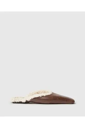 Stella McCartney Vegan Plush-lined Slippers - Natural