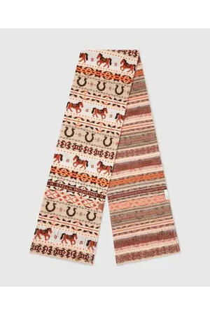 Stella McCartney Fair Isle Wool Scarf - Natural