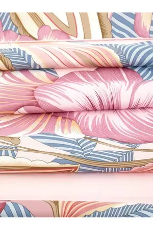 FERRAGAMO Brezza Print Silk Scarf - Pink