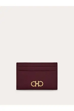 FERRAGAMO Gancini Credit Card Holder - Red