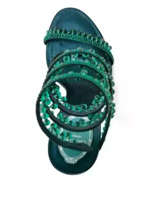 Rene Caovilla 100mm Chandelier Sandals - Green