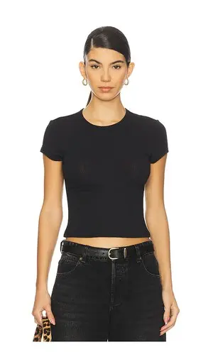 Free People X Intimately Fp Wait A Minute Baby Tee - Anthracite
