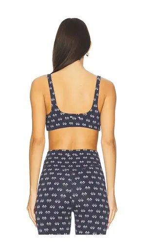 The Upside Cruzada Bridie Sports Bra In Navy - Jacquard