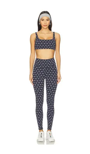 The Upside Cruzada Bridie Sports Bra In Navy - Jacquard