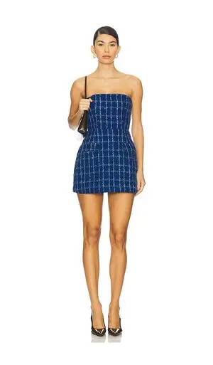 Amanda Uprichard Strapless Bethany Skort Romper - Indigo