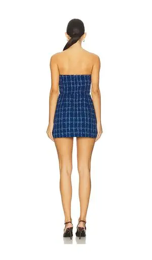 Amanda Uprichard Strapless Bethany Skort Romper - Indigo