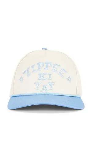 SENDERO PROVISIONS CO. Yippee Ki Yay Trucker Hat - Cream & Light Blue
