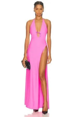 Balenciaga Tucked In Swimwear Dress - Neon Pink