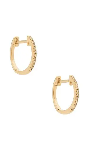 Ef Collection Diamond Huggie Earrings - Gold