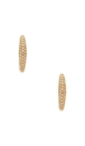 Ef Collection Diamond Dome Huggie Earrings