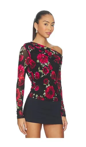 AFRM Barry Long Sleeve Top - Painted Roses