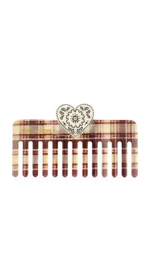 SOLAR ECLIPSE Hand-painted Paisley Heart Detangling Wide Tooth Hair Comb - N,a