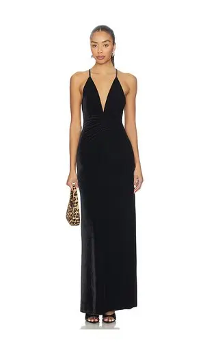 Tularosa Velvet Gown - Black