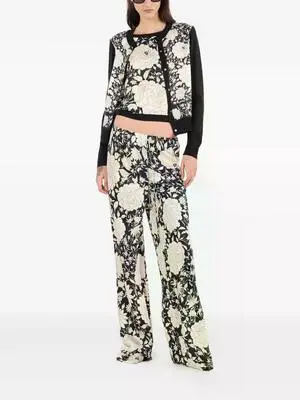 Roberto Cavalli Floral-panel Cardigan