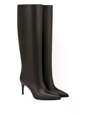 POTAMY 80mm Leather Knee-high Boots