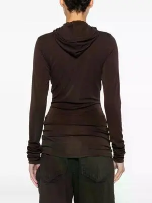 DARKPARK Long Sleeve Hooded Top - Brown