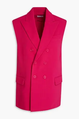 Red Valentino Double-breasted Crepe Vest