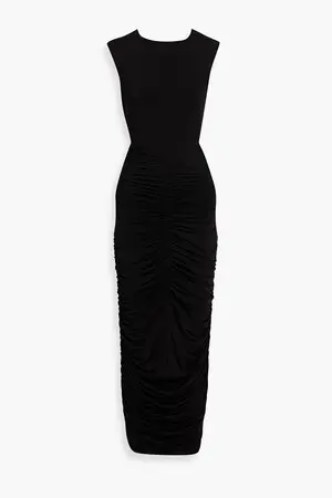 Women's Ruched Open Back Maxi Dresses