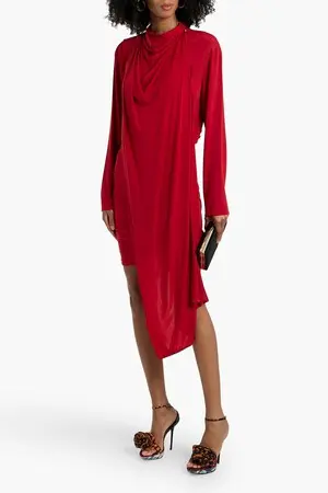 Magda Butrym Draped Layered Stretch-jersey Mini Dress