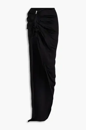 Rick Owens Draped Satin Maxi Skirt