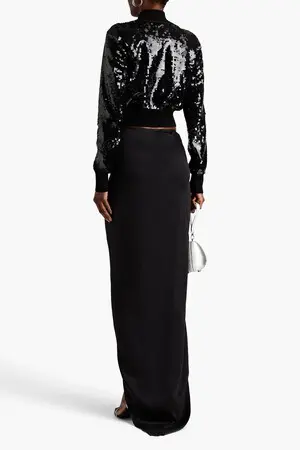 Rick Owens Draped Satin Maxi Skirt